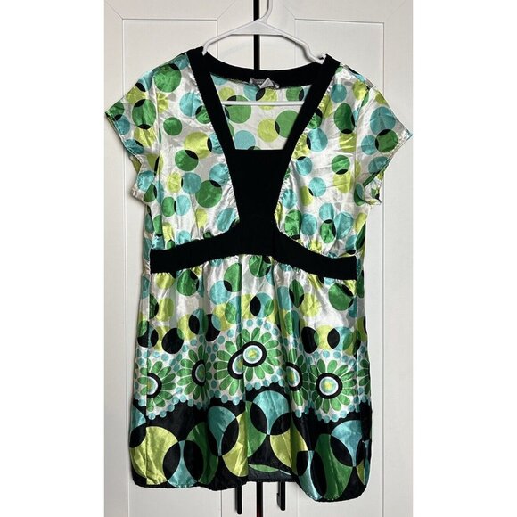 dressbarn | Tops | Vintage Womens Dressbarn Top Green White Floral 9s ...